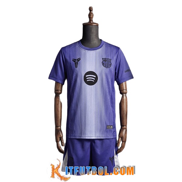 La Camisetas De Futbol Barcelona Ninos Portero Violeta 2025/2026